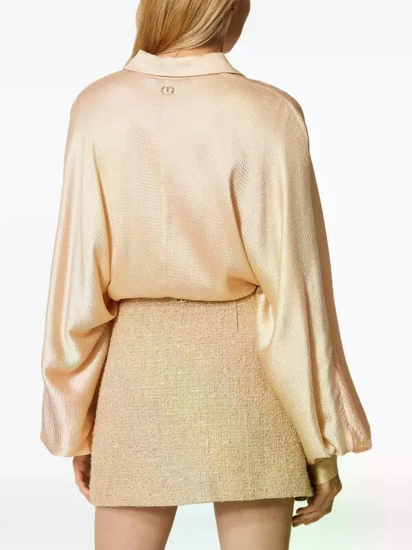 TWINSET Bouclé Pleated Mini Skirt