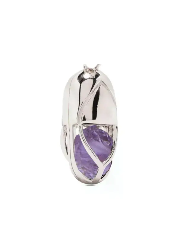 CAPSULE ELEVEN Amethyst Drop Earring - Silver