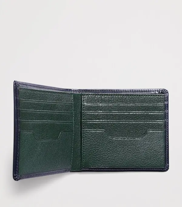 SWAINE Leather Bifold Wallet - Navy