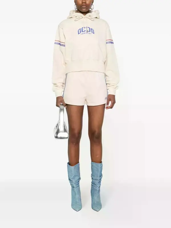 Gcds Logo-embroidered Jersey Shorts