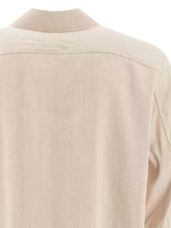 Vince Herringbone Cotton-linen Shirt