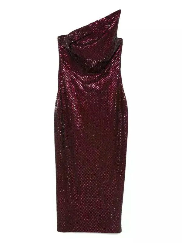 Roland Mouret Sequin One-shoulder Midi Dress - Red