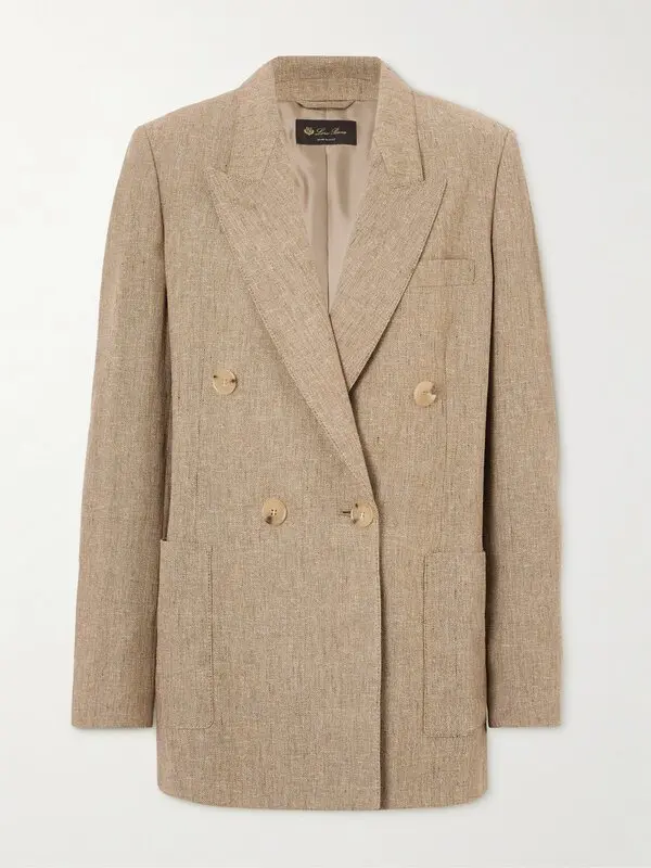 Loro Piana Double-breasted Linen Blazer