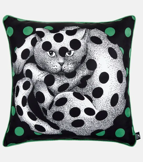FORNASETTI High Fidelity Printed Silk Cushion - Multicoloured