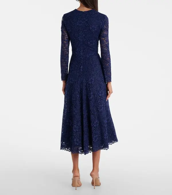 Costarellos Marlena Embellished Lace Cocktail Dress - Blue