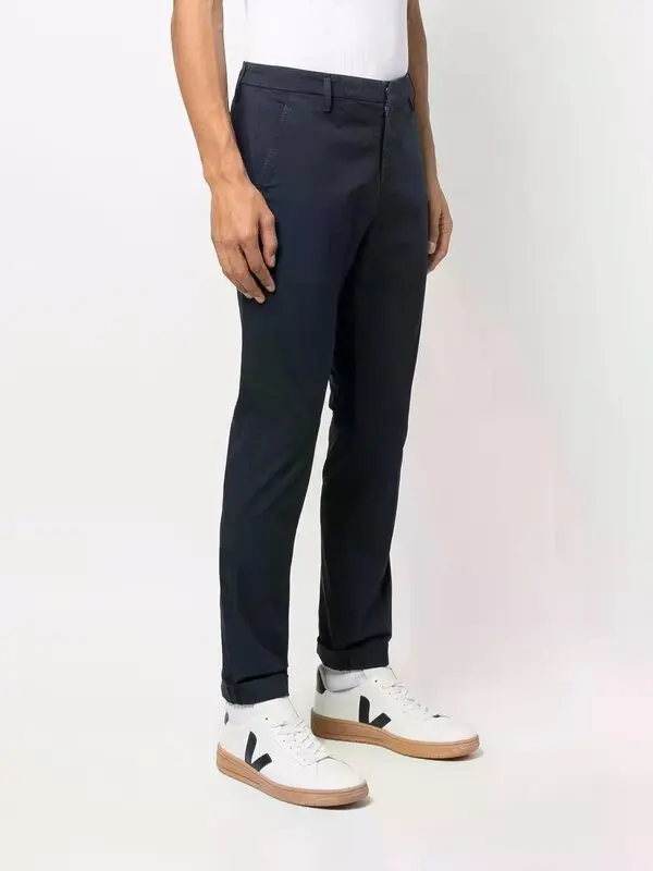 DONDUP Pleated Slim-fit Chinos - Blue