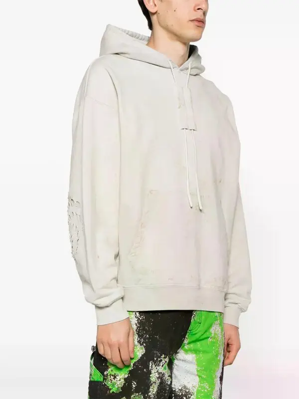 44 LABEL GROUP Distressed Cotton Hoodie