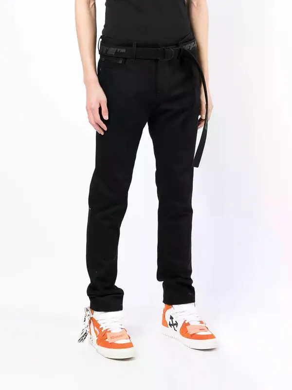 Off-White Industry-belt Skinny Jeans - Black