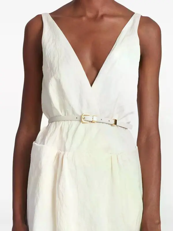 Altuzarra Buckled Leather Belt - Neutrals