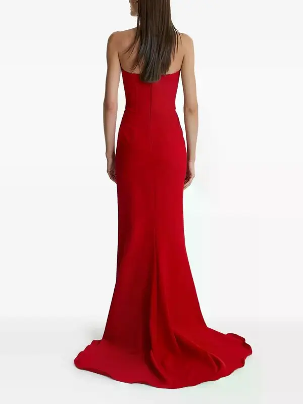 MOOS STUDIO Corset-bodice Fishtail Maxi Dress