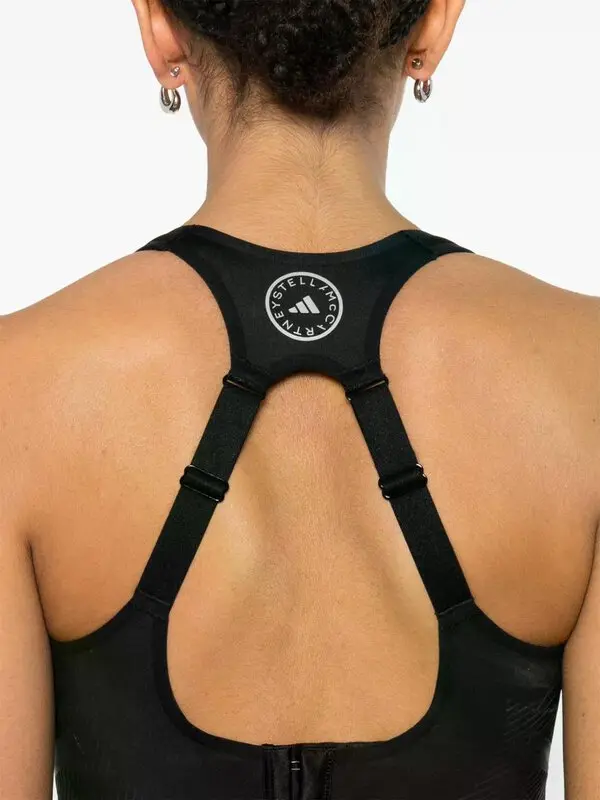 Adidas By Stella McCartney Logo-patch Racerback Sports Bra