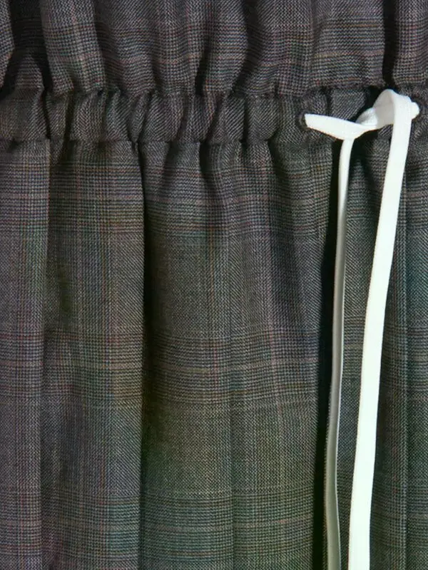 Miu Miu Pleated Check Mini Dress