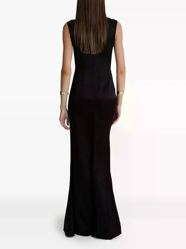 MOOS STUDIO Noir Elegance Twist-necklace Gown