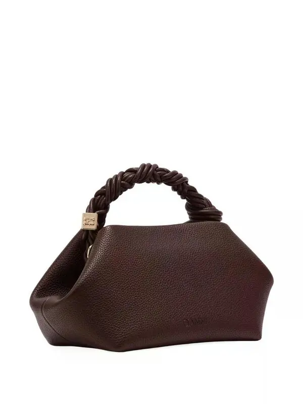 GANNI Small Bou Twisted-handle Tote Bag - Brown