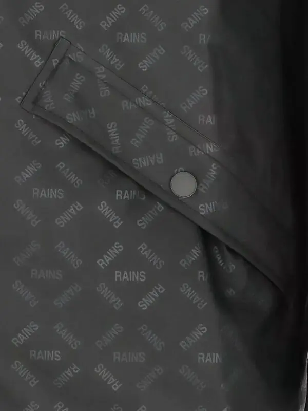 Rains Logo Pattern Hooded Jacket