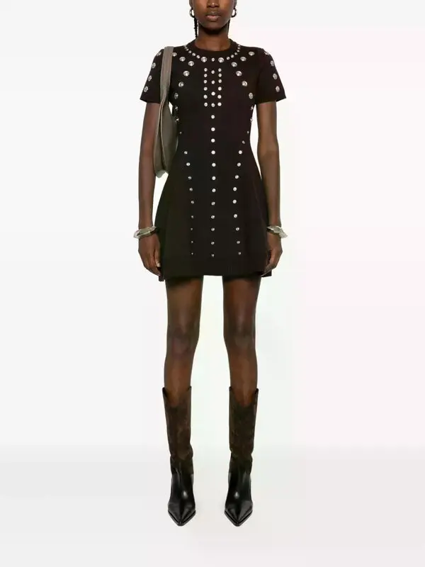 Coperni Embellished Short-sleeve Mini Dress