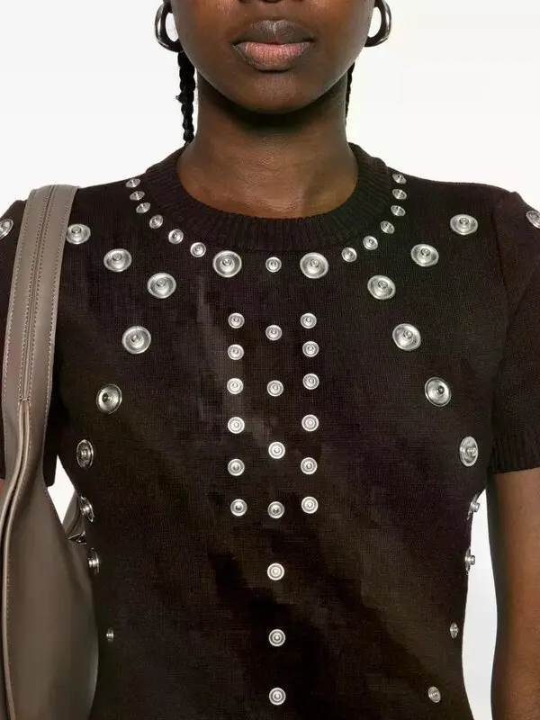 Coperni Embellished Short-sleeve Mini Dress