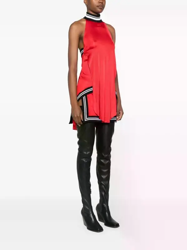Off-White Satin Mini Dress