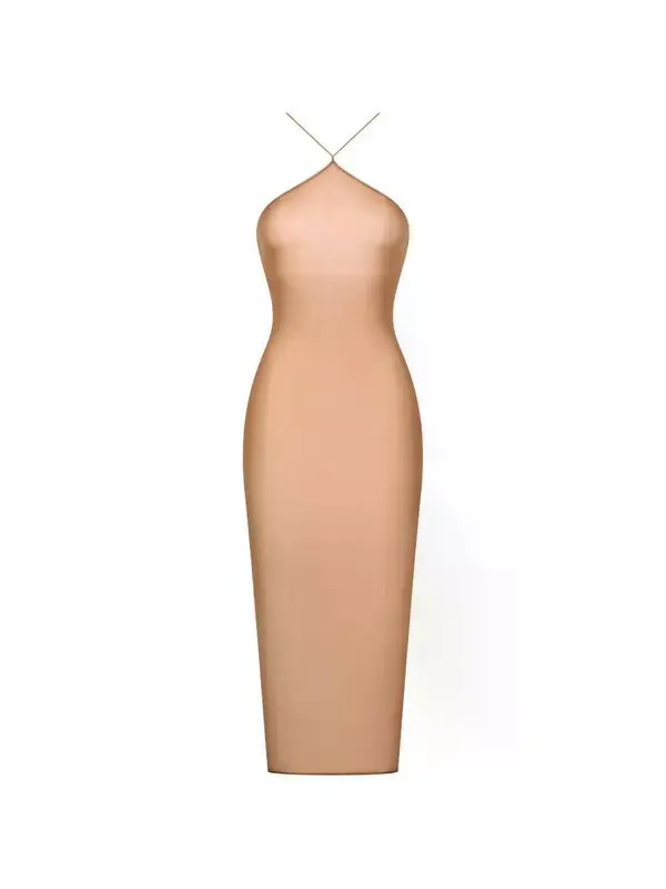 MAISON CLOSE French Kiss Light Open-back Midi Dress - Neutrals