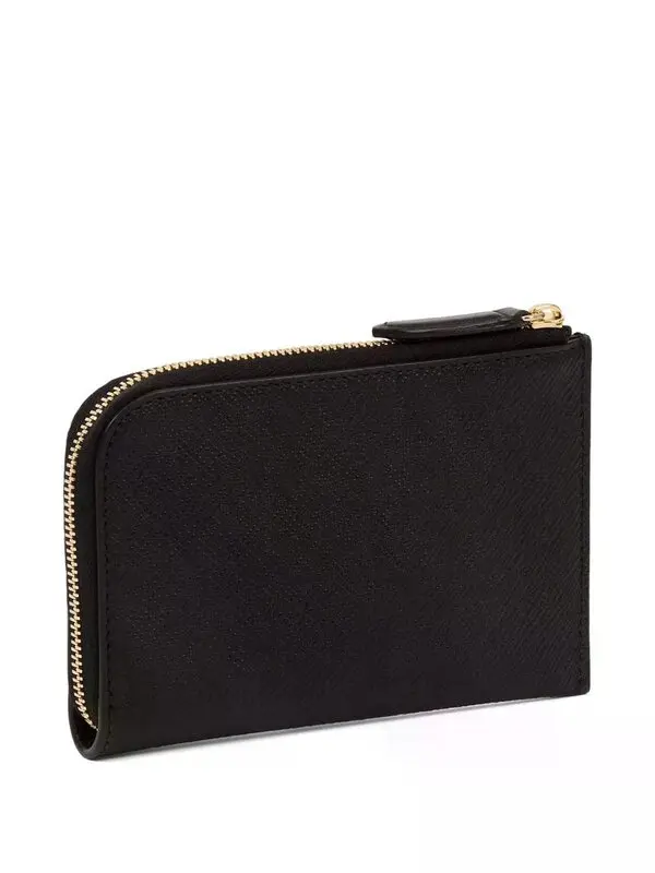 Smythson Panama Zip-around Wallet - Black