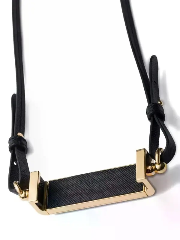 Prada Triangle-logo Leather Smartphone Case