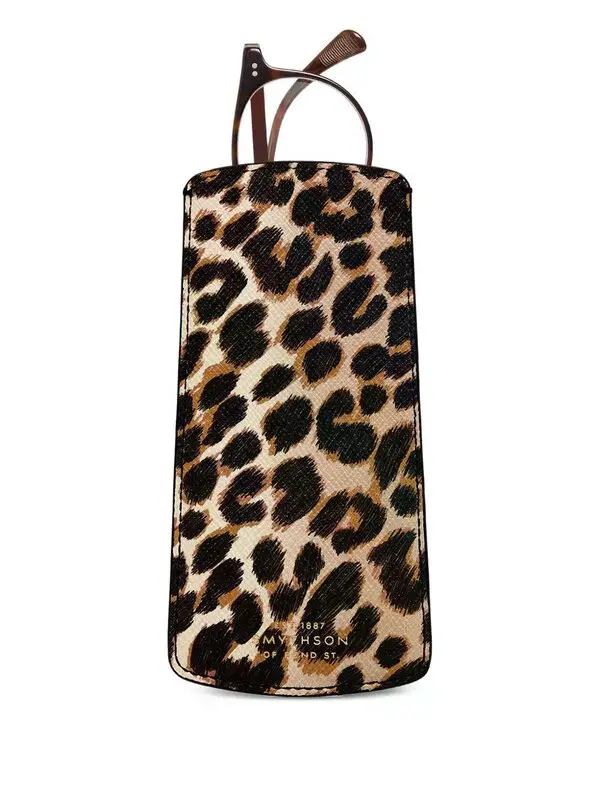 Smythson Leopard-print Glasses Case