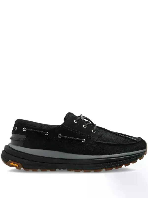 Paul Smith Lace-up Leather Boat Shoes - Black