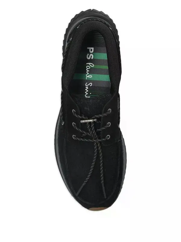 Paul Smith Lace-up Leather Boat Shoes - Black