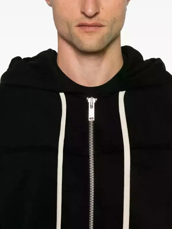 HAMZA Frayed Zip-up Hoodie