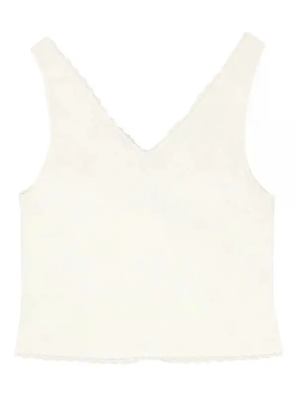 Callipygian V-neck Tank Top - White