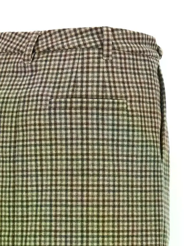 Brunello Cucinelli Pleated Check Mini Skirt