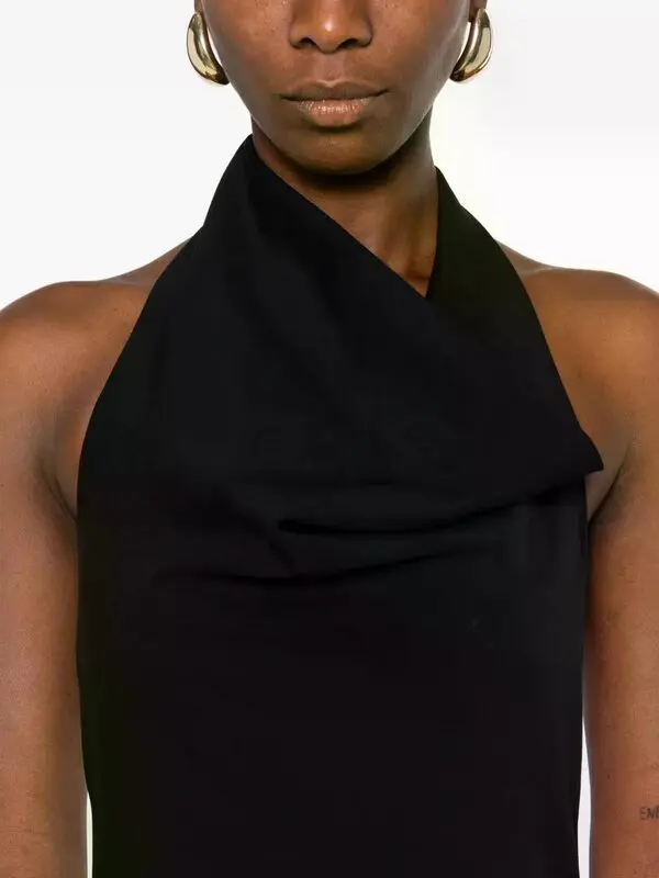 Burc Akyol Cowl Neck Sleeveless Midi Dress