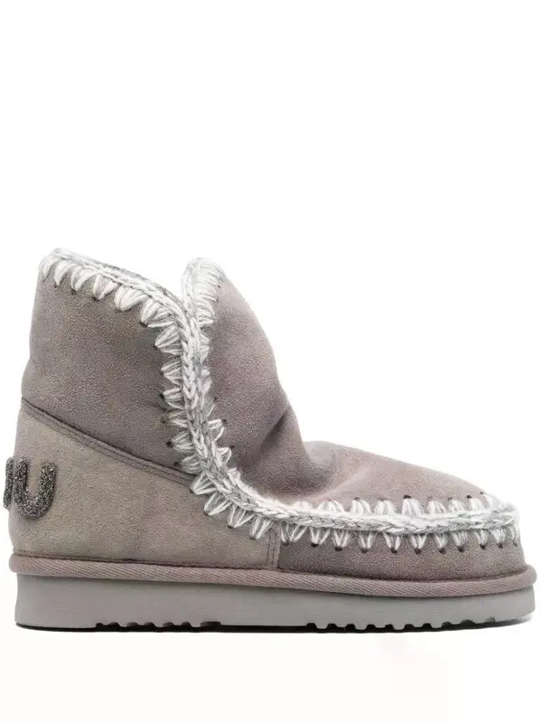 Mou Logo-appliqué Suede Ankle Boots