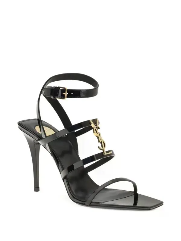 Saint Laurent 90mm Cassandra Logo Plaque Sandals