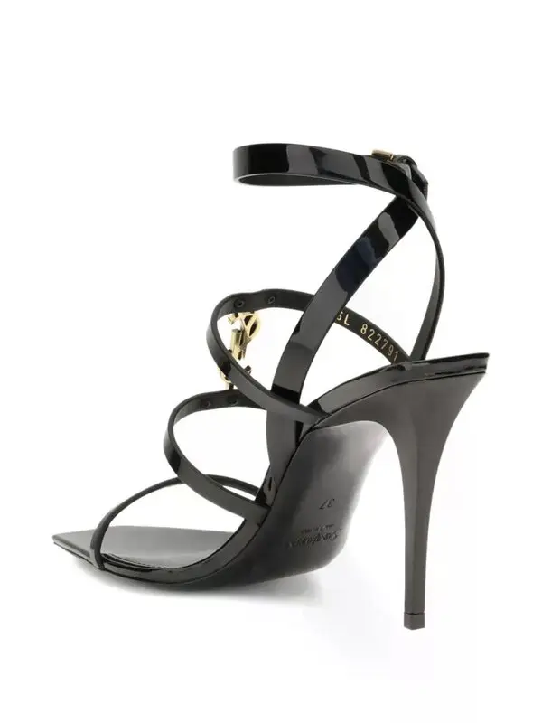 Saint Laurent 90mm Cassandra Logo Plaque Sandals