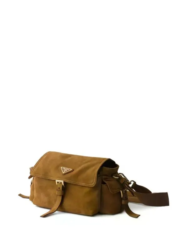 Prada Suede Shoulder Bag - Brown