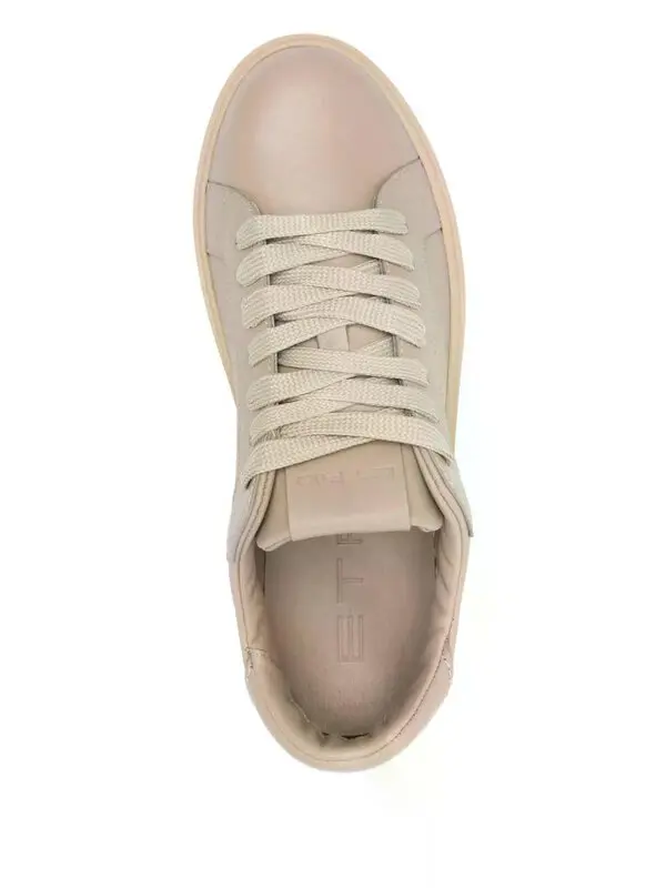 Etro Logo Print Leather Sneakers