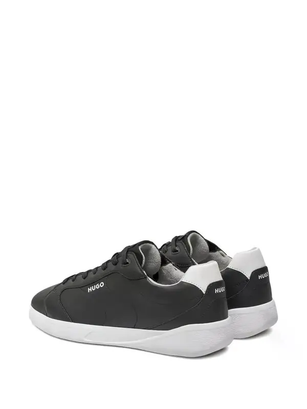 Hugo Logo Detail Leather Trainers