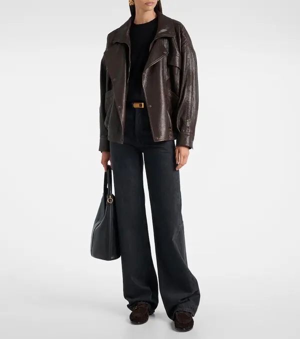 Saint Laurent Le Loafer Cassandre Suede Penny Loafers - Brown