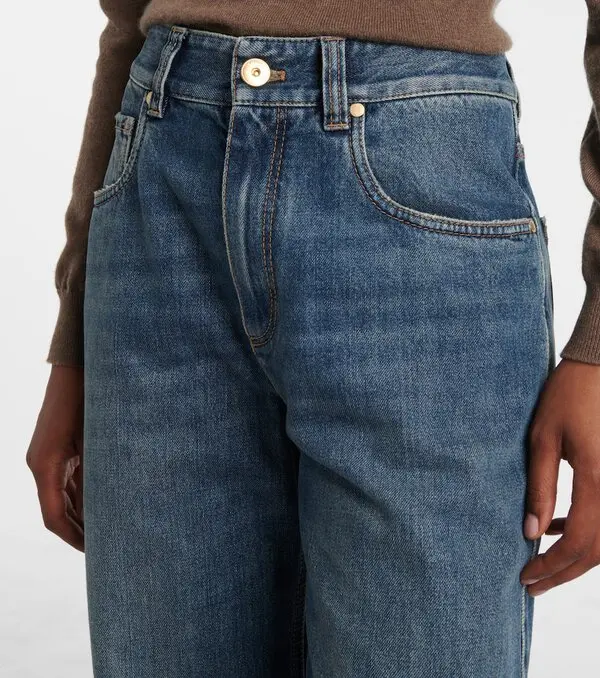 Brunello Cucinelli Monili High-rise Wide-leg Jeans