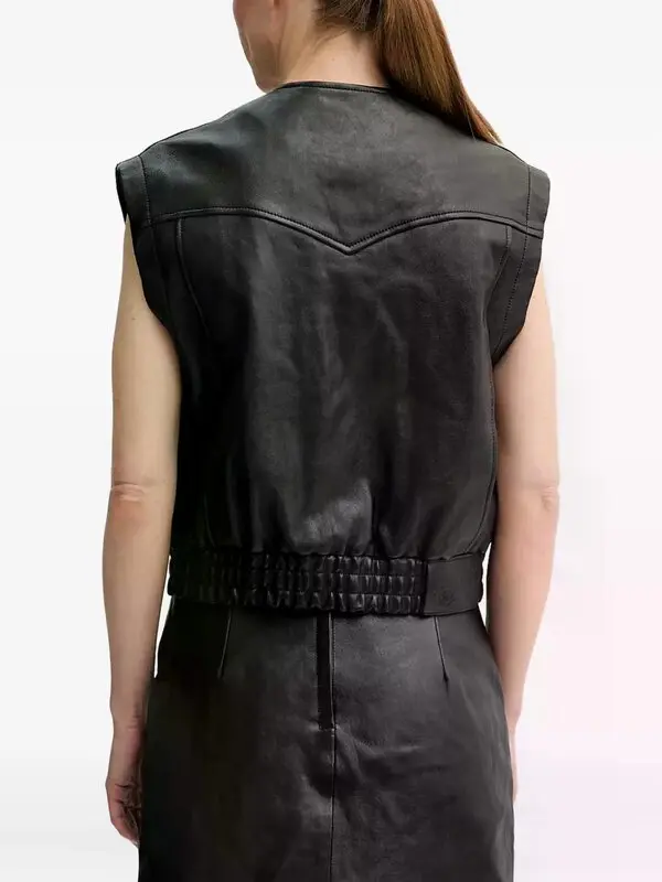Bally Leather Zip-detail Waistcoat