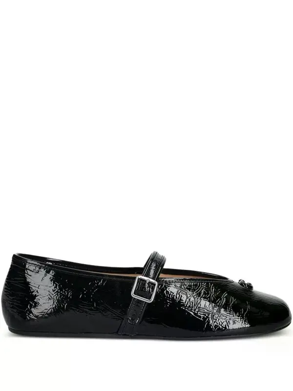 COACH Patent Leather Buckle Ballet Flats