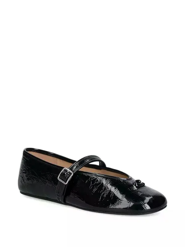 COACH Patent Leather Buckle Ballet Flats