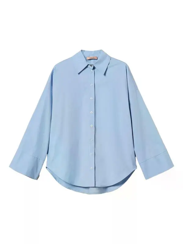 TWINSET Wide-cuff Button-down Shirt - Blue