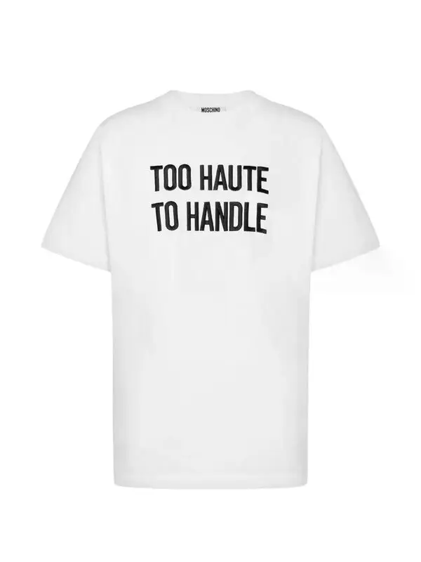 Moschino Cotton T-shirt With Lettering Print - White