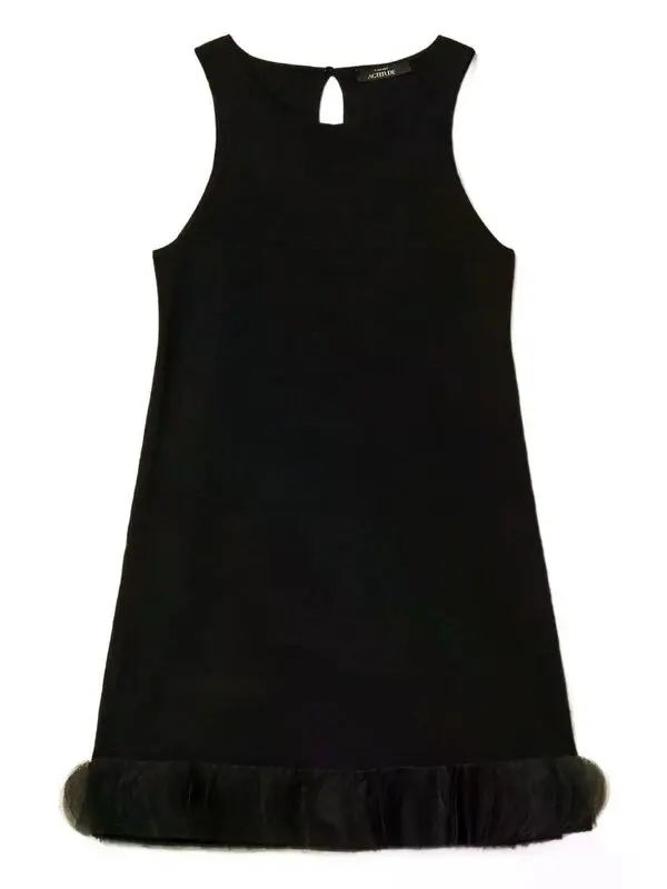 TWINSET Sleeveless Tulle-trimmed Mini Dress