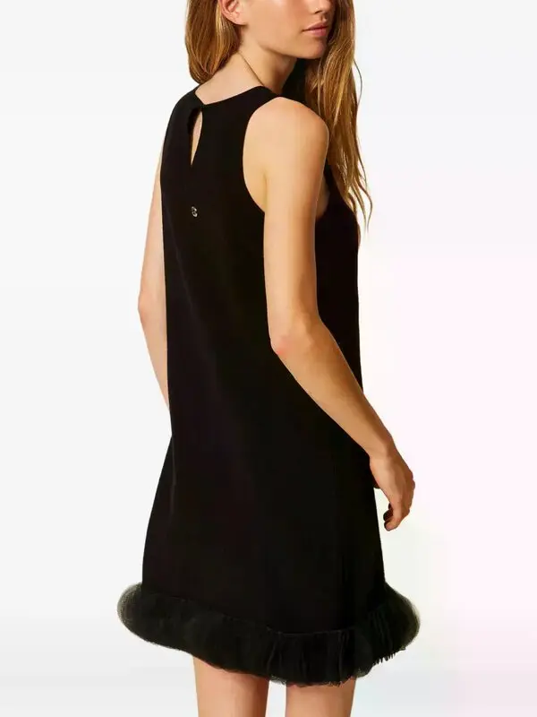 TWINSET Sleeveless Tulle-trimmed Mini Dress