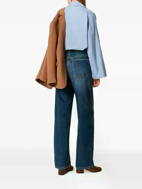 TWINSET Buckled Belted Jeans - Blue