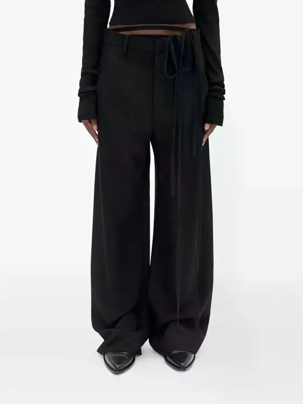 ANN DEMEULEMEESTER Wide-leg Tie-waist Palazzo Trousers