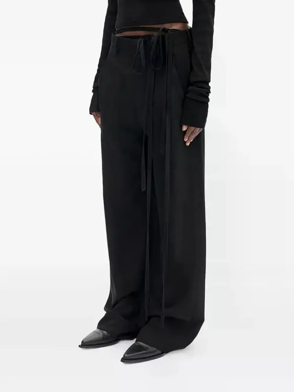 ANN DEMEULEMEESTER Wide-leg Tie-waist Palazzo Trousers
